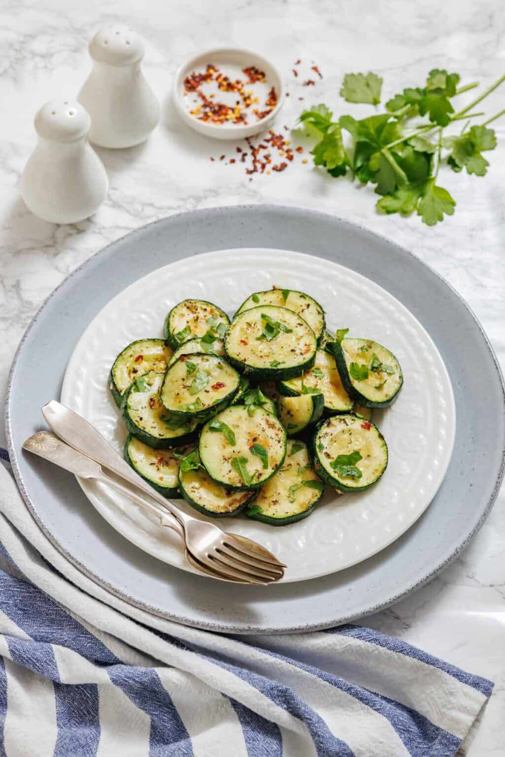Sautéed Zucchini with Garlic and Herbs - The Bite Stuff